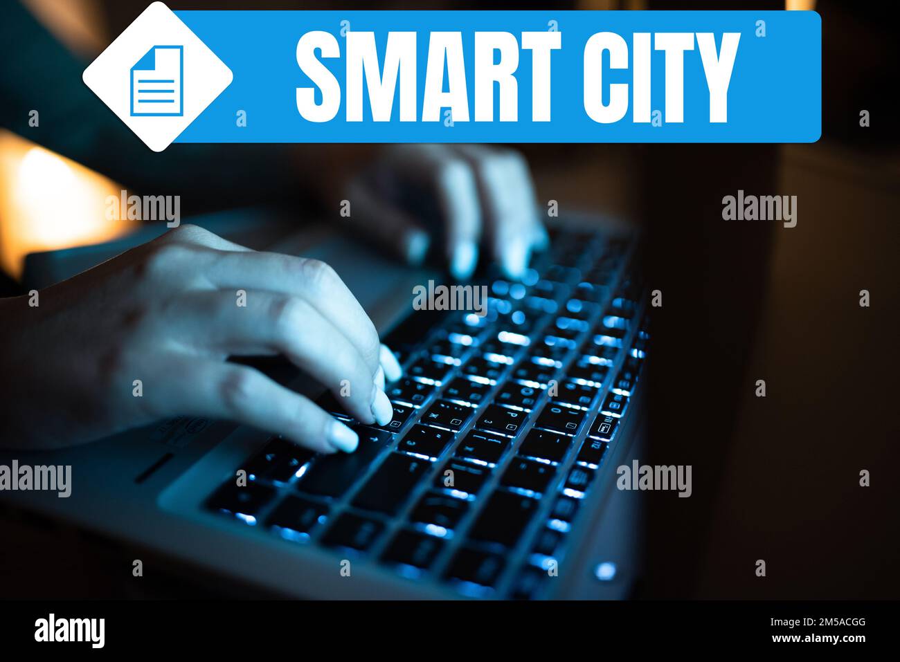 Handwriting text Smart City. Word Written on urban area that uses ...