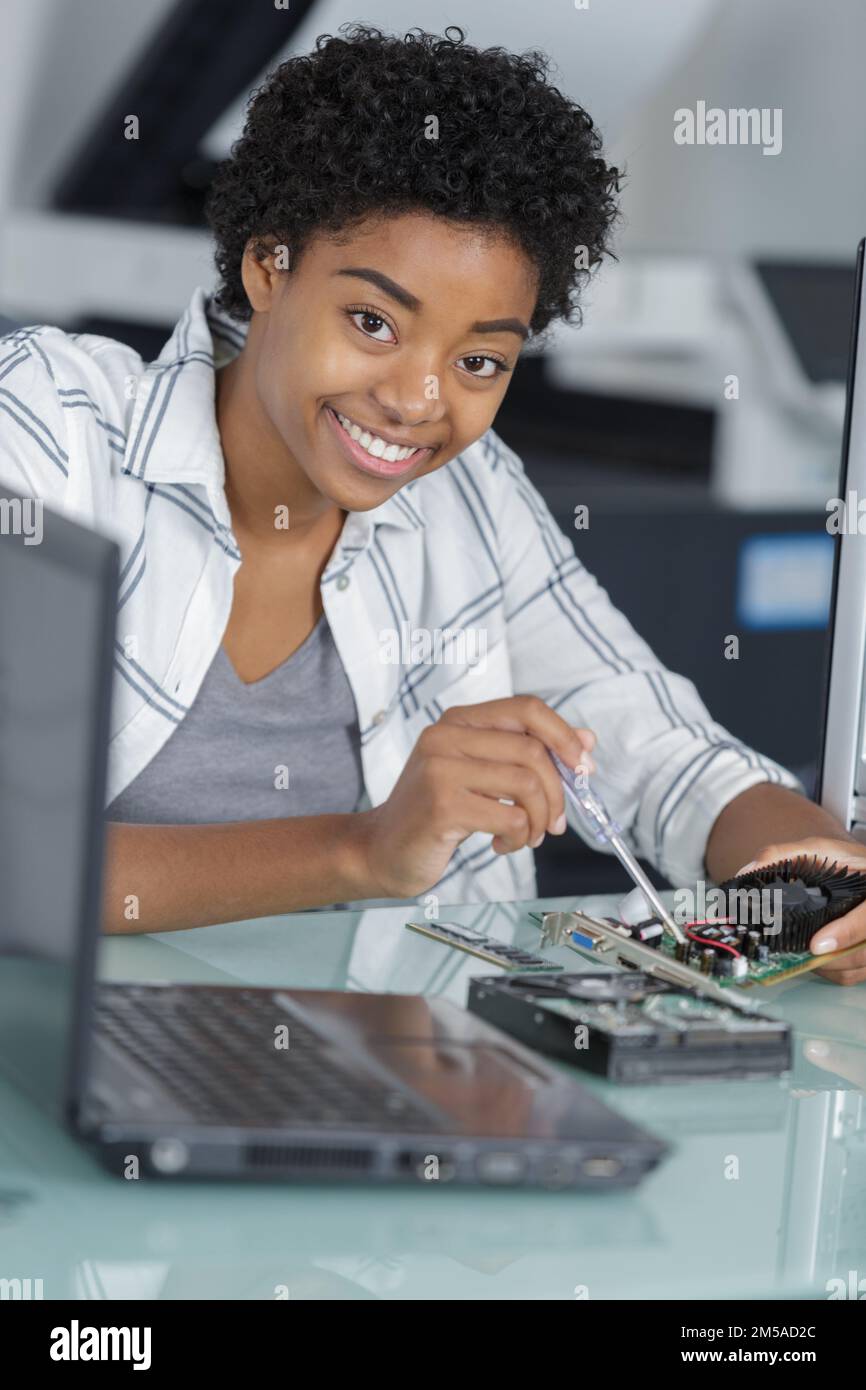 Close up hands fixing computer hi-res stock photography and images - Alamy