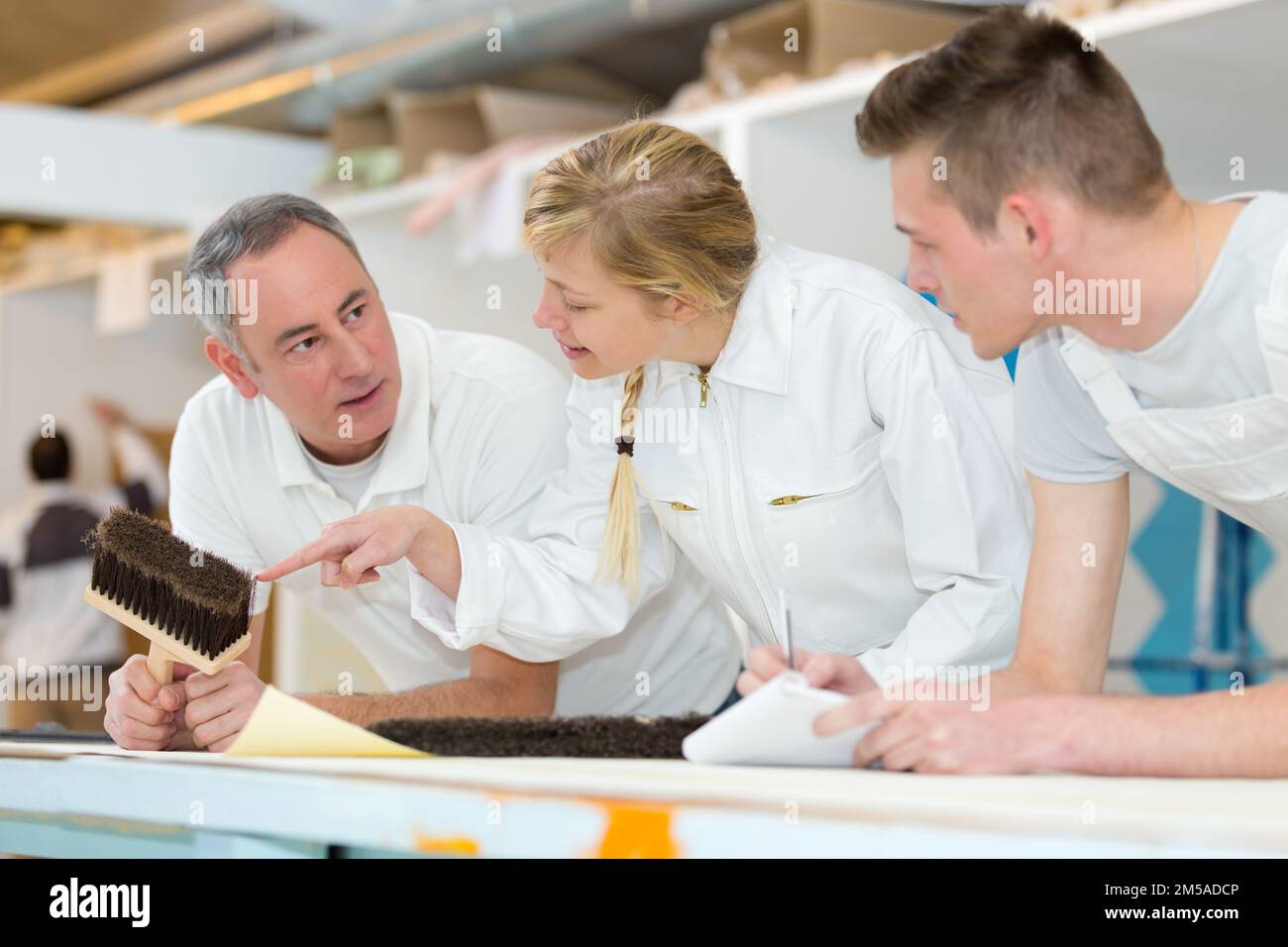 portrait of painter with apprentice Stock Photo - Alamy