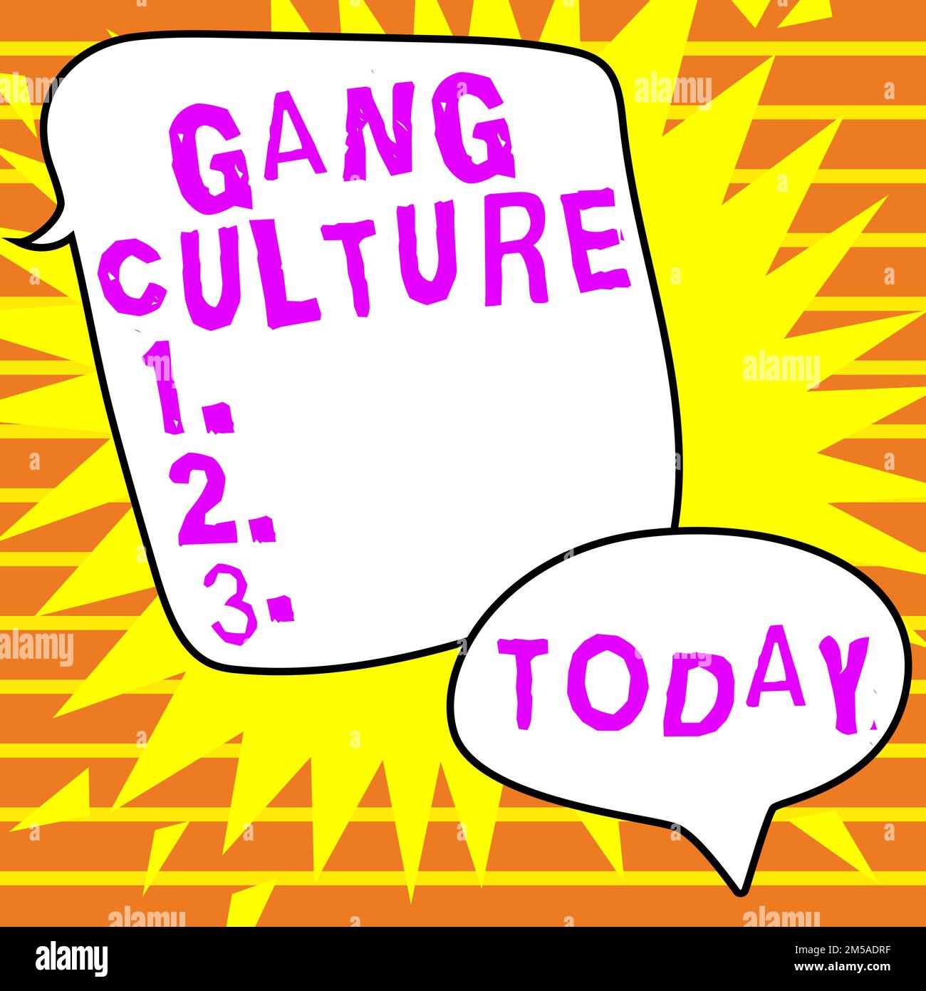 Text caption presenting Gang Culture. Concept meaning particular ...