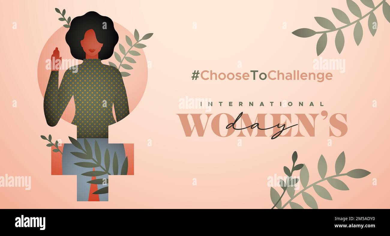 International Women's Day greeting card illustration. Choose to ...