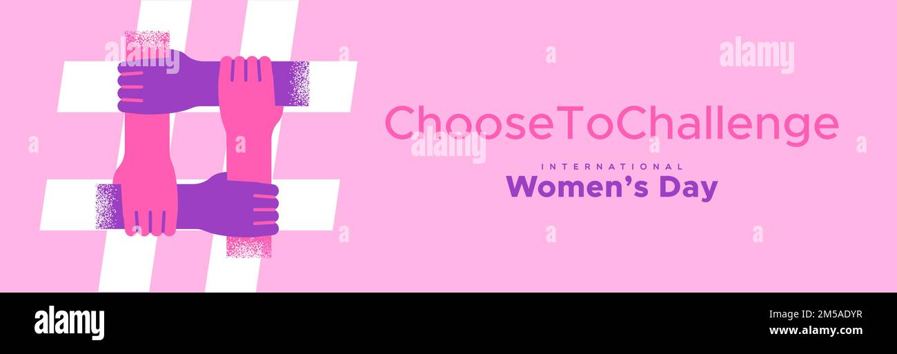 Women's Day banner illustration for choose to challenge web campaign ...