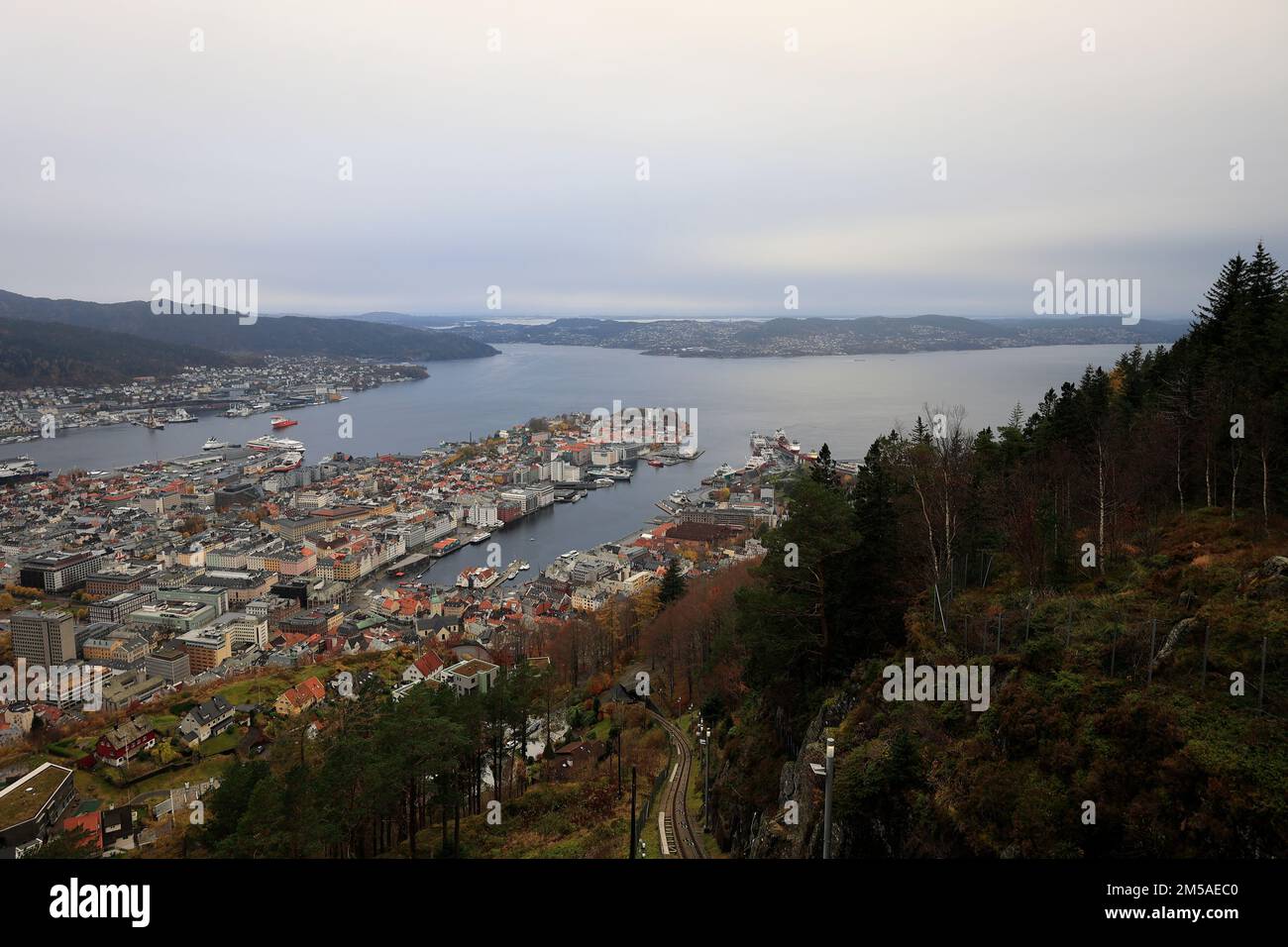 Top view bergen city hi-res stock photography and images - Alamy