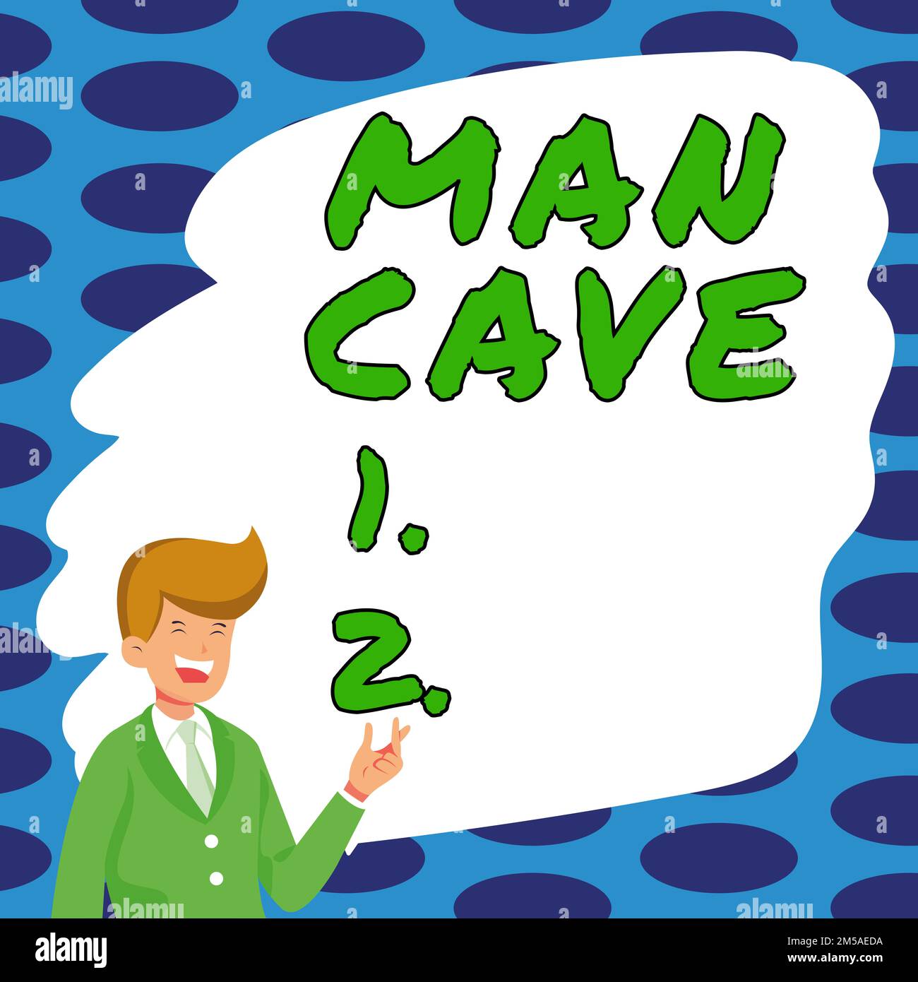 Conceptual display Man Cave. Business showcase a room, space or area of ...