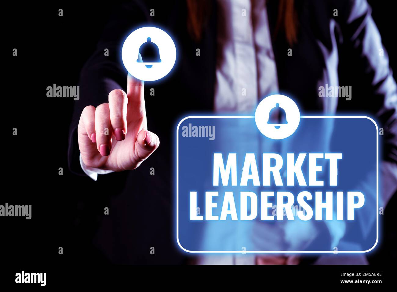 Hand writing sign Market Leadership. Word Written on company selling ...