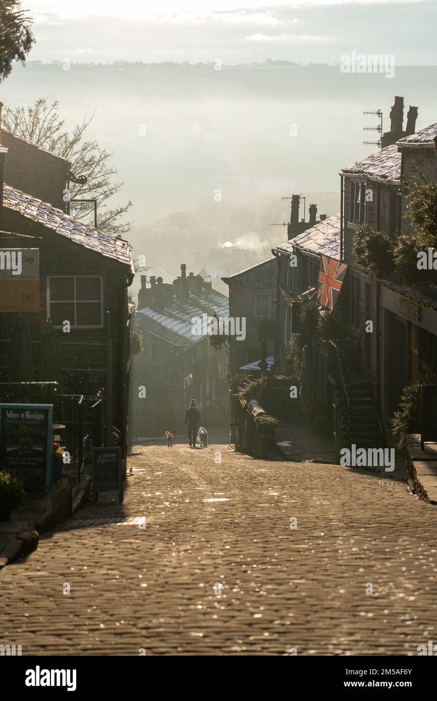 The village of Haworth in Yorkshire Stock Photo - Alamy