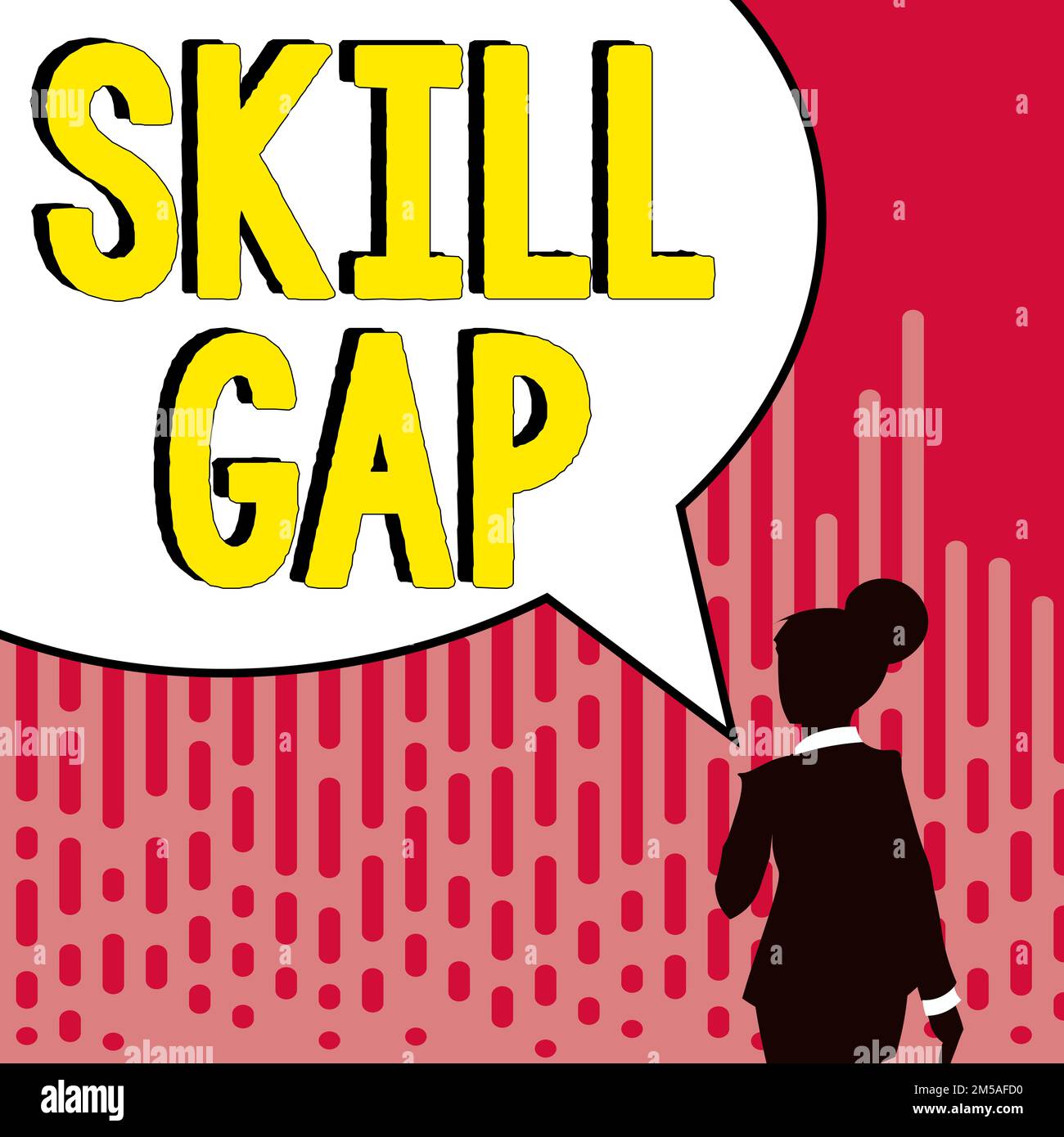 Inspiration showing sign Skill Gap. Word Written on Refering to a ...