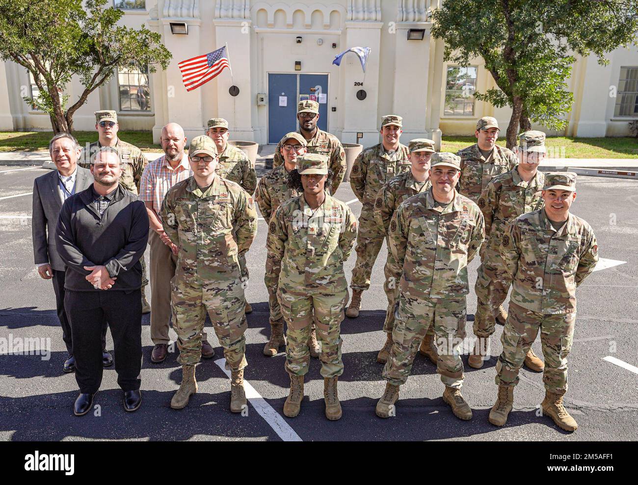 690th Cyberspace Control Squadron takes Squadron photo at Feb. 15, 2022 ...