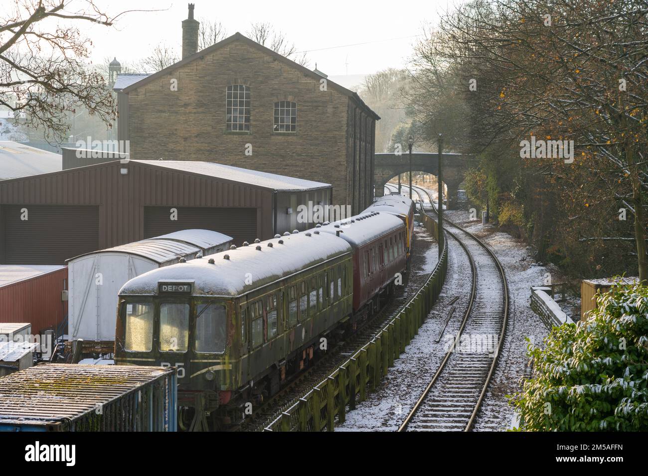 The Elf express at Keighley and Worth Valley railway Stock Photo - Alamy