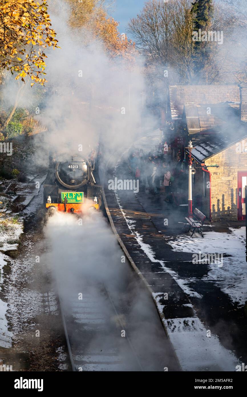 The Elf express at Keighley and Worth Valley railway Stock Photo - Alamy