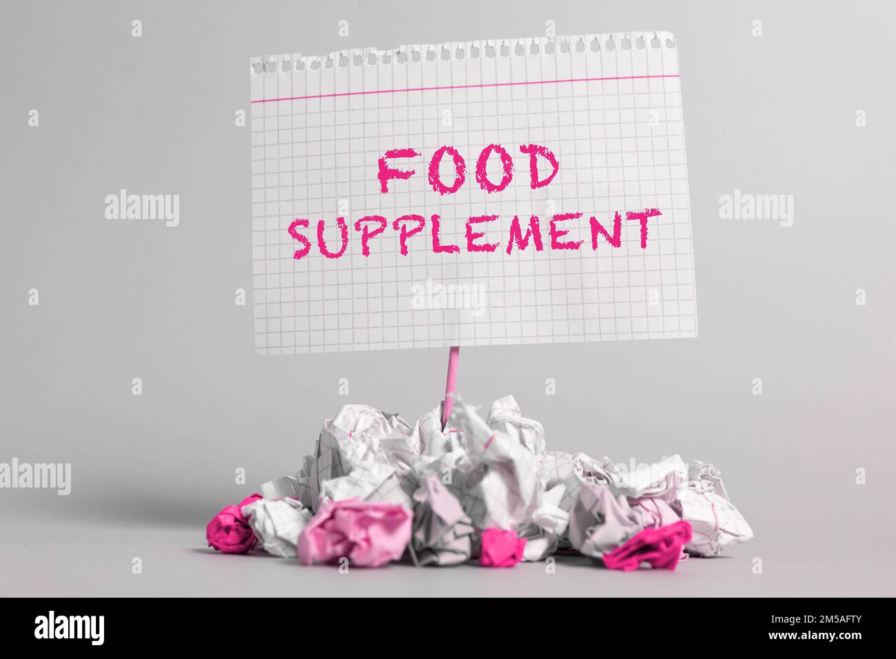 Sign displaying Food Supplement. Word Written on Conditions and ...