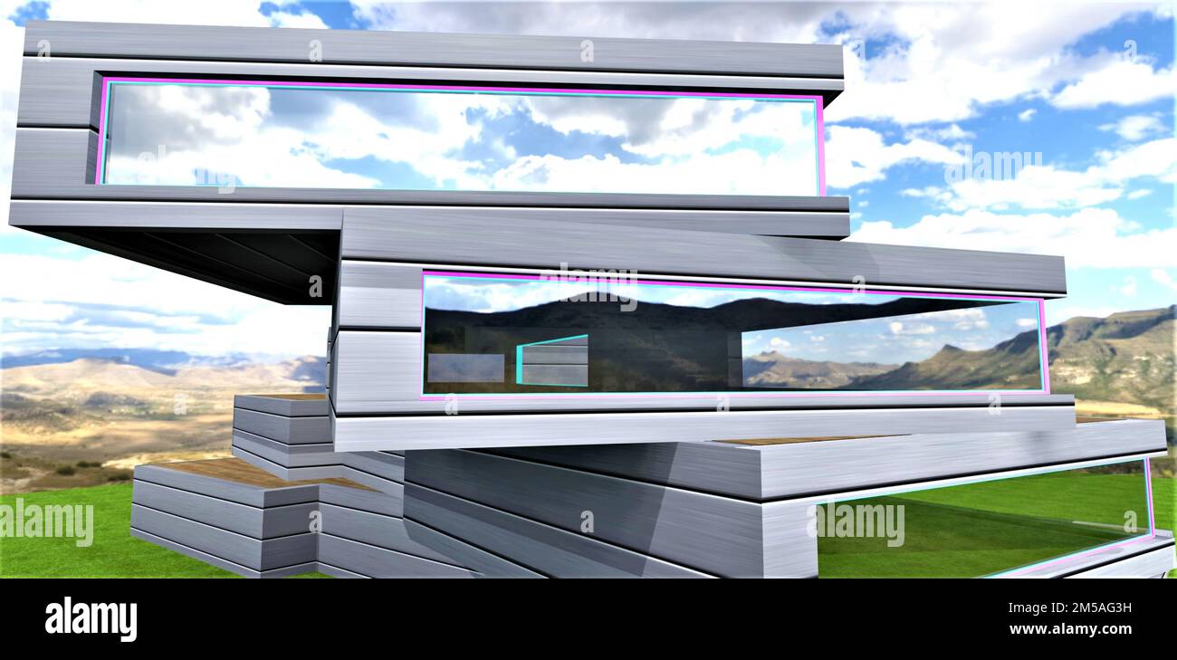 Architecture improvisation. Some floors are mounted one onto each other ...