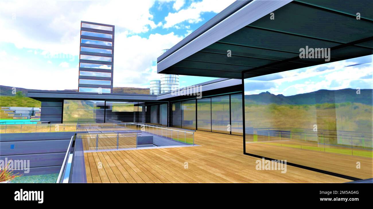 3d rendering modern high rise buildings hi-res stock photography and ...
