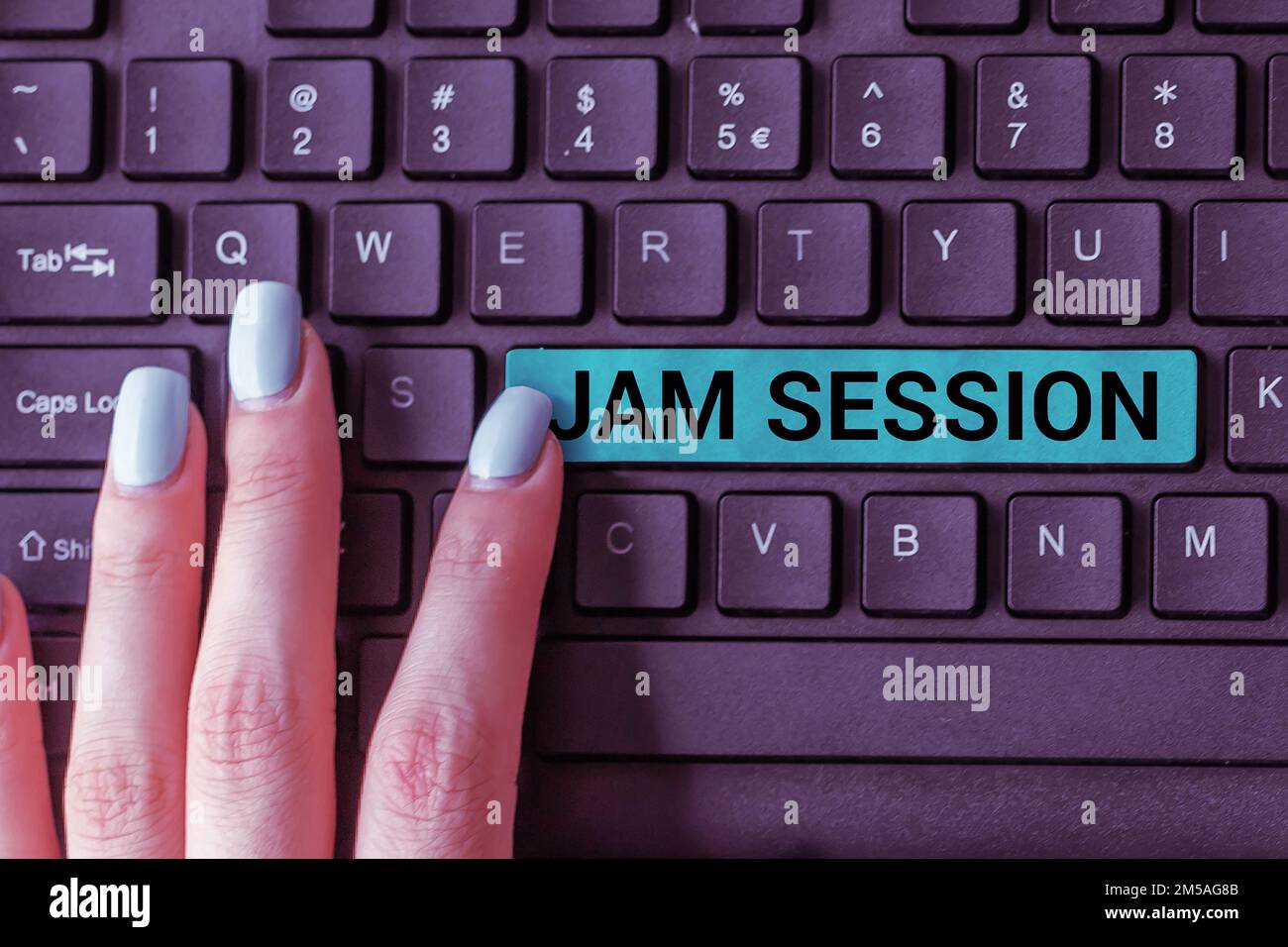 Text caption presenting Jam Session. Business idea impromptu ...