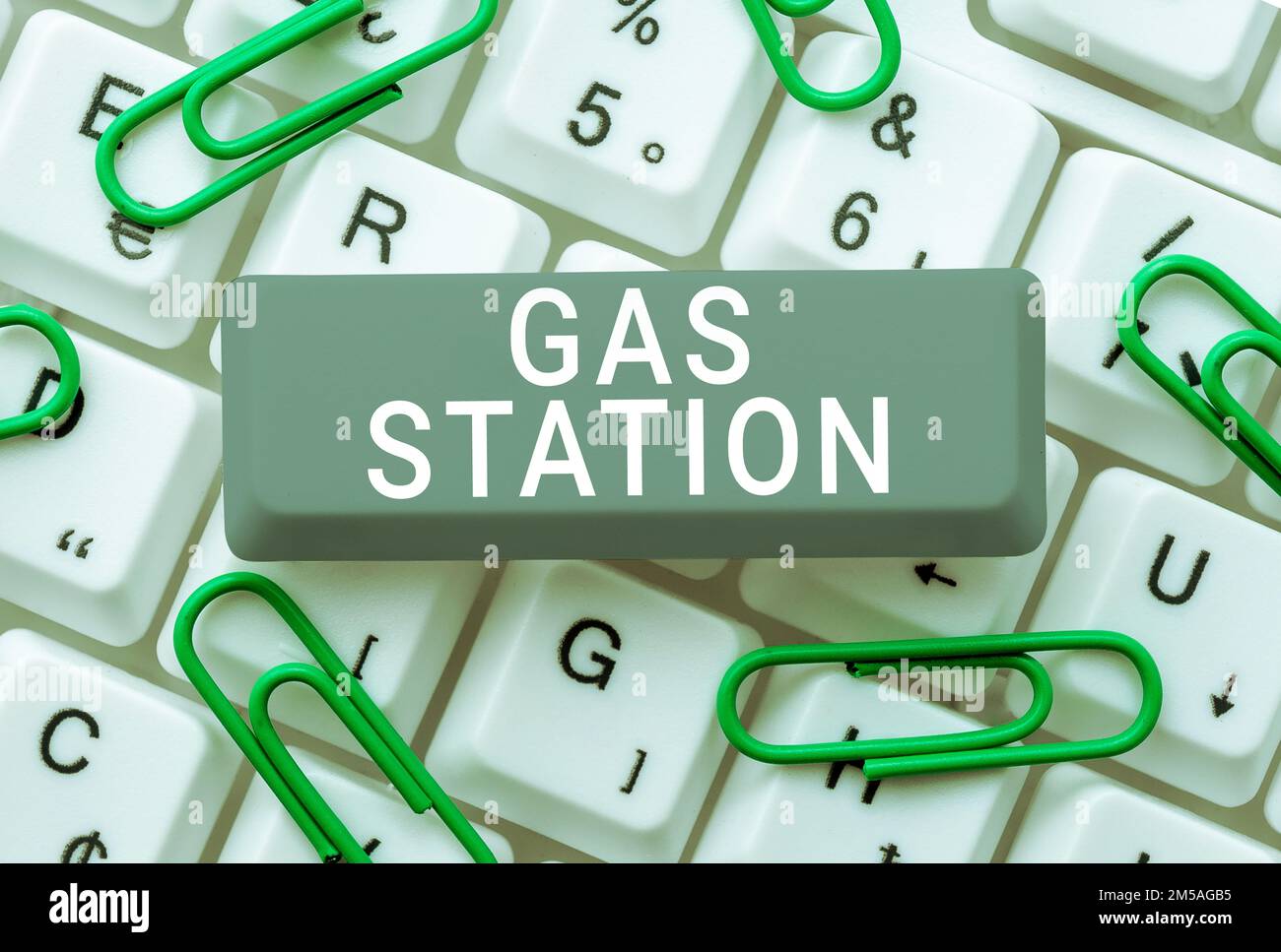 Text sign showing Gas Station. Business overview for servicing motor ...