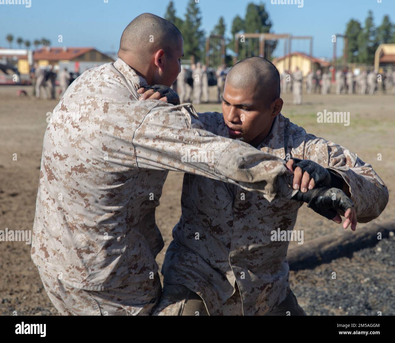 U.S. Marine Corps recruit Miguel Santos with Mike Company, 3rd Recruit ...