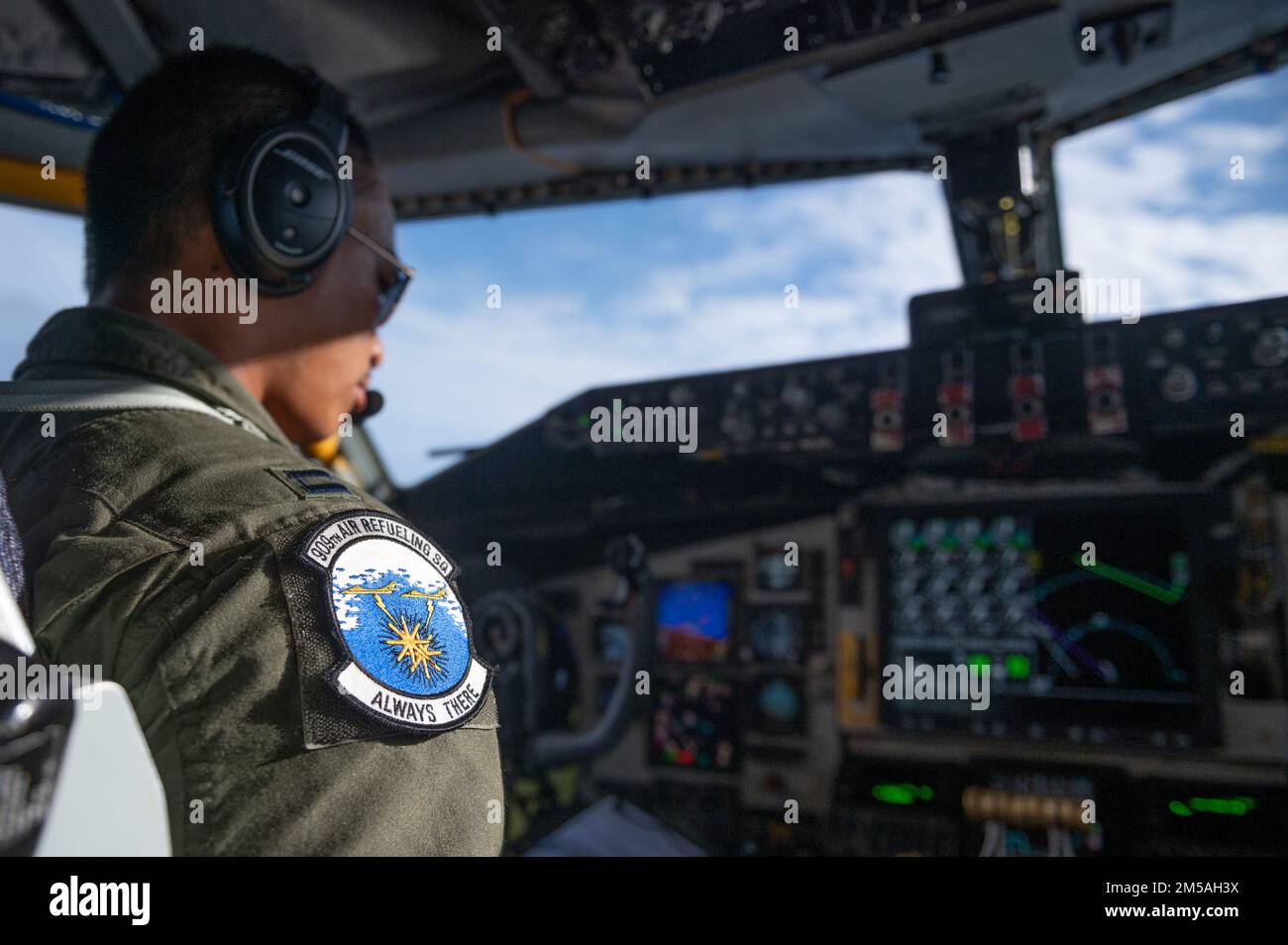 U.S. Air Force Capt. Dustin Alger, 909th Air Refueling Squadron pilot ...