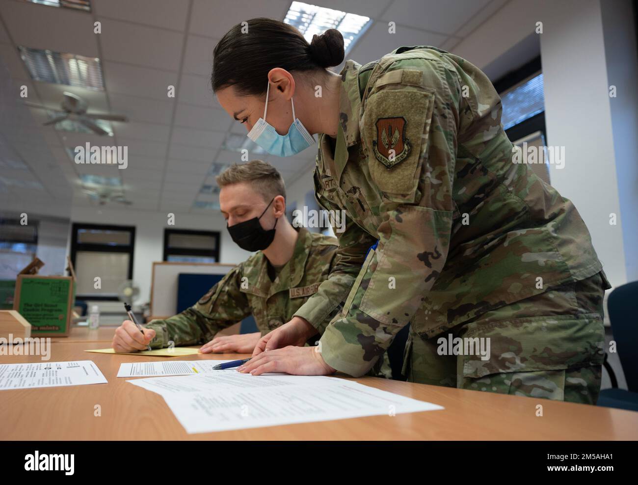 U.S. Air Force 1st Lt. Ashley Hartshorn, officer in charge of the ...