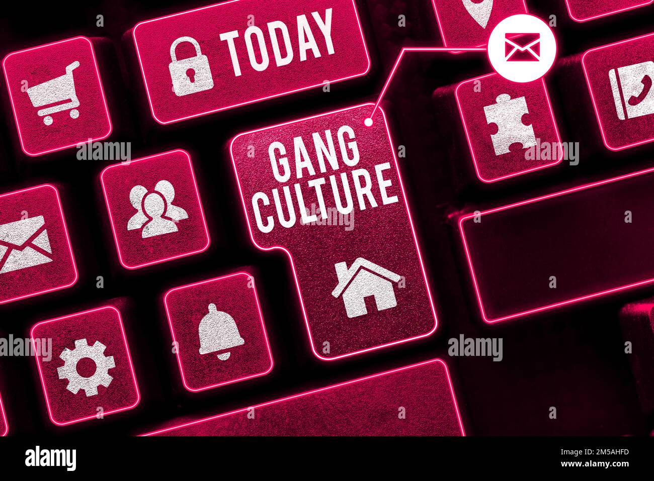 Hand writing sign Gang Culture. Word for particular organization of ...