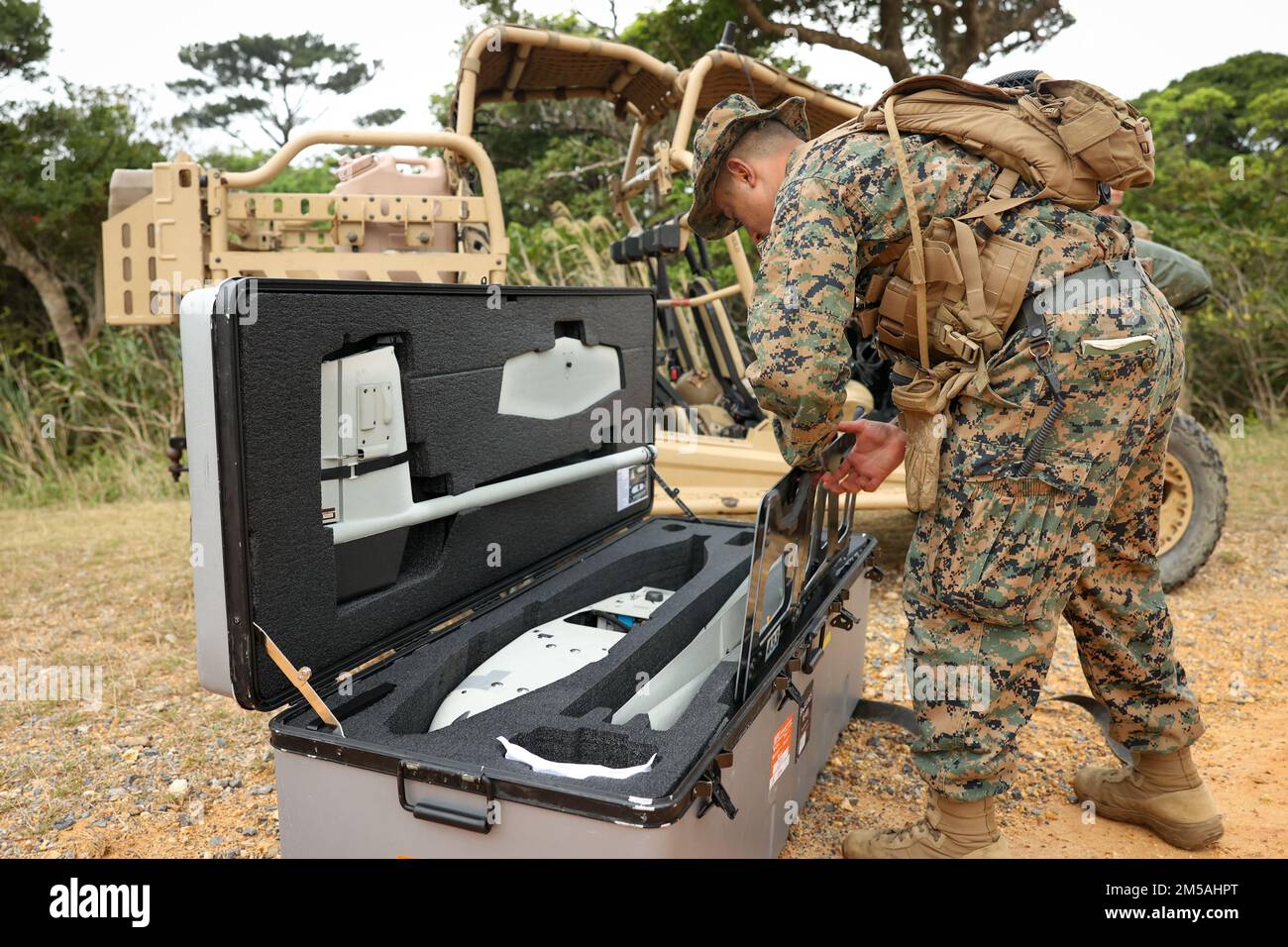 A U.S. Marine with 1st Battalion, 3d Marines, 3d Marine Division ...