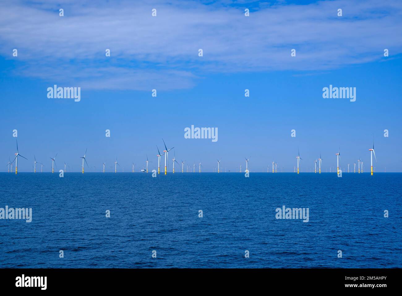 Large offshore wind farm in the Baltic Sea between Rügen, Germany, and ...