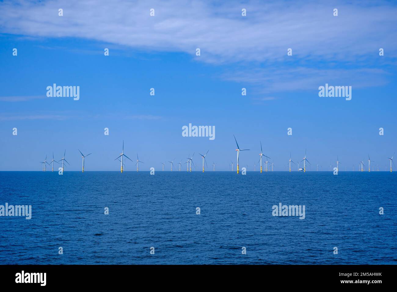 Large offshore wind farm in the Baltic Sea between Rügen, Germany, and ...