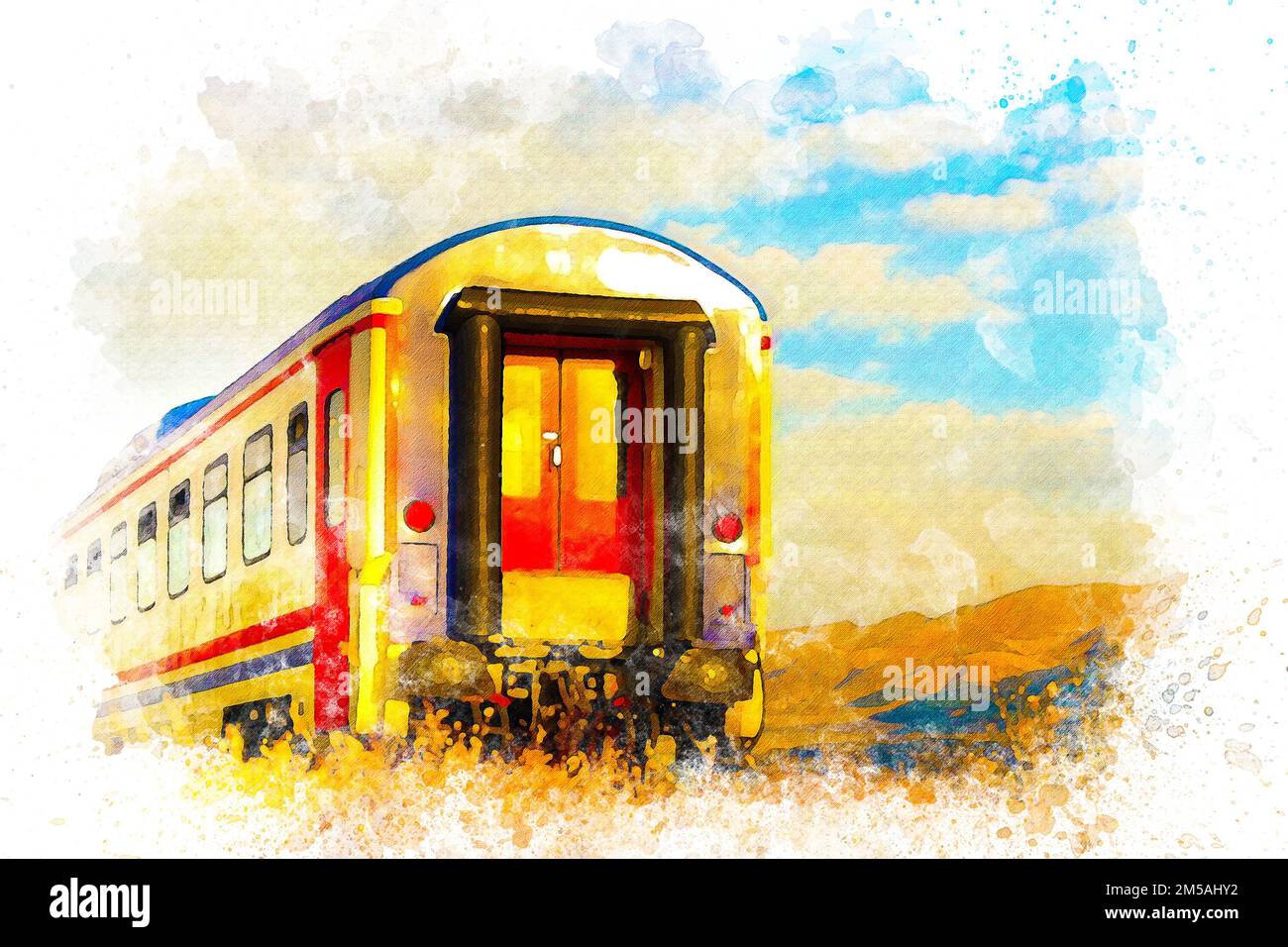 Wagon train art hi-res stock photography and images - Alamy