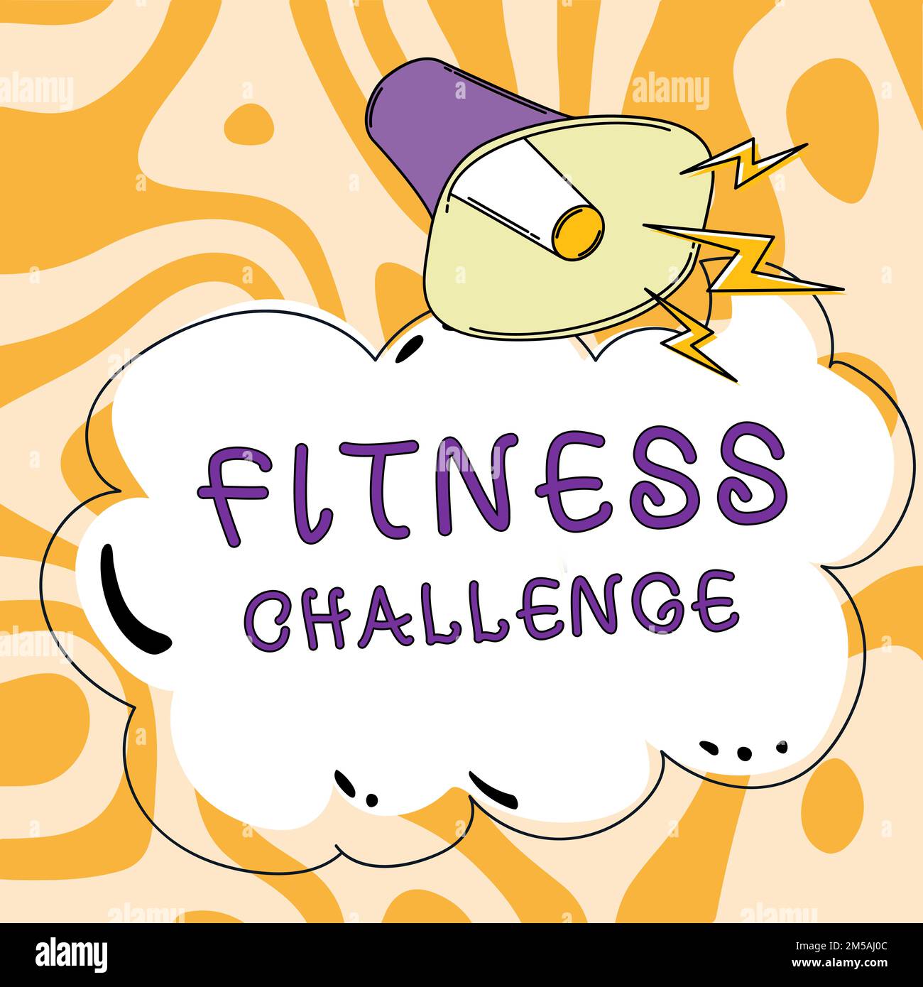 Sign displaying Fitness Challenge, Word Written on condition of being ...