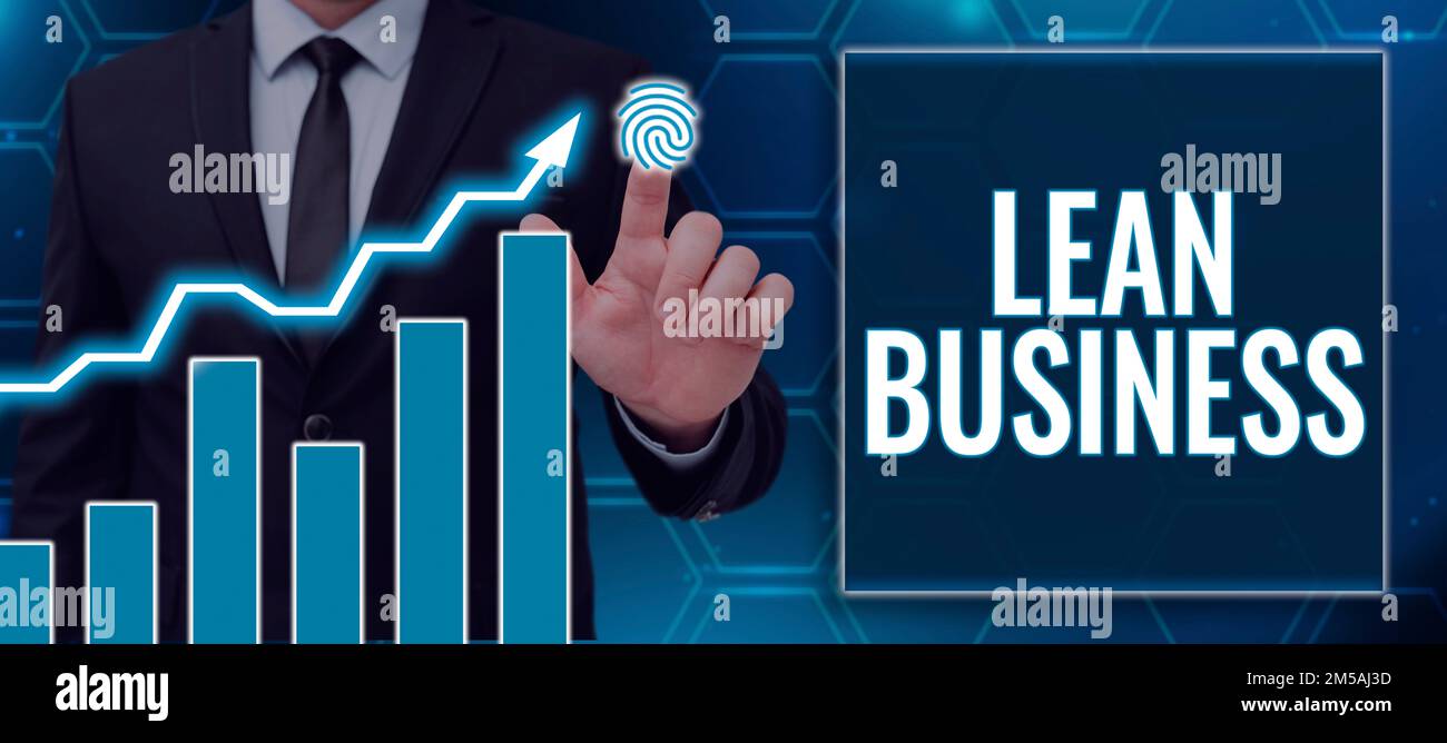 Conceptual display Lean Business. Concept meaning improvement of waste ...