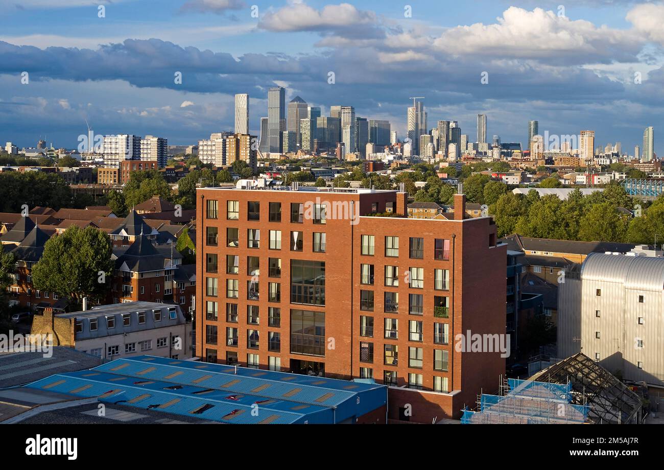 Aerial view from rear. Varcoe Road, London, United Kingdom. Architect ...