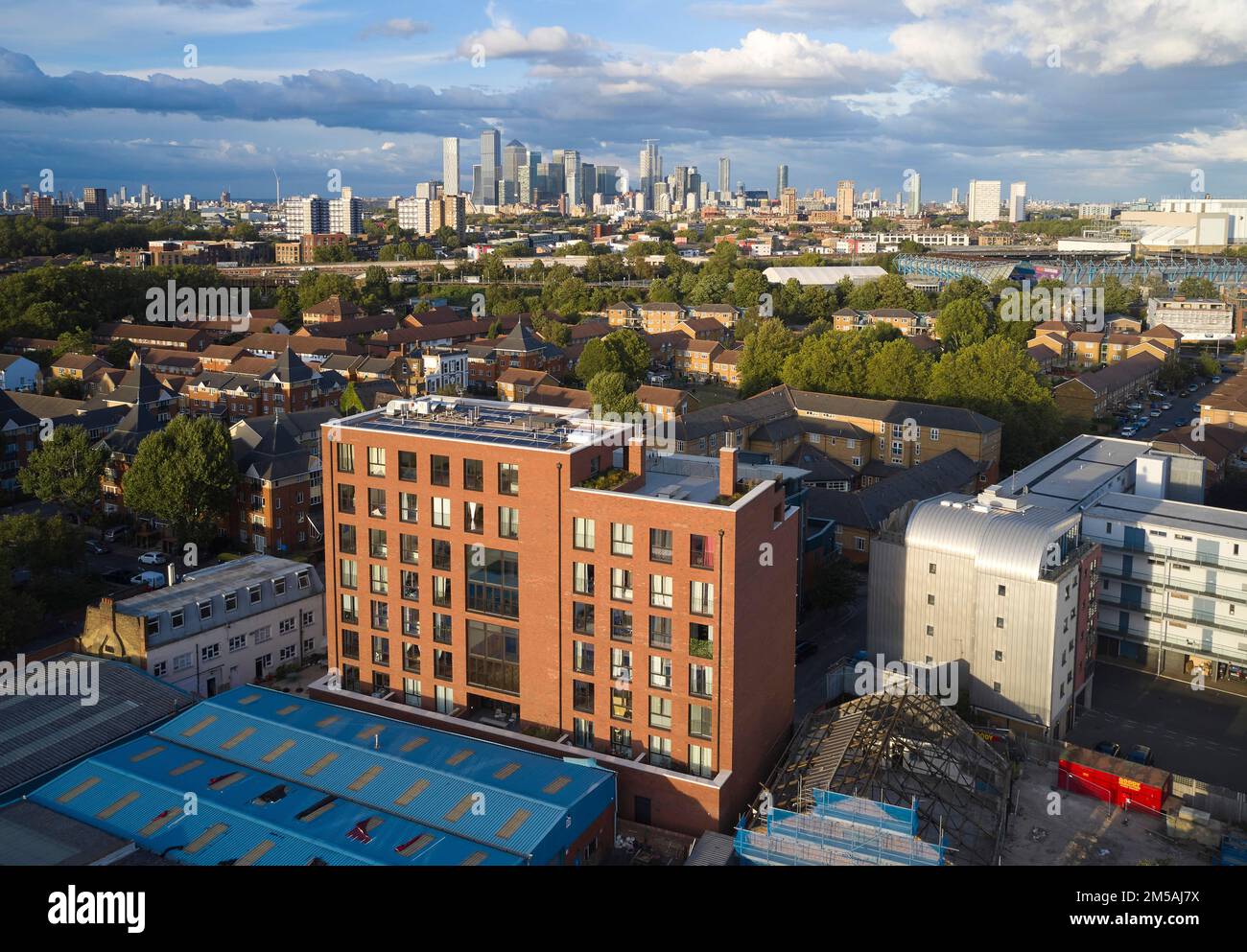 Aerial view from rear. Varcoe Road, London, United Kingdom. Architect ...