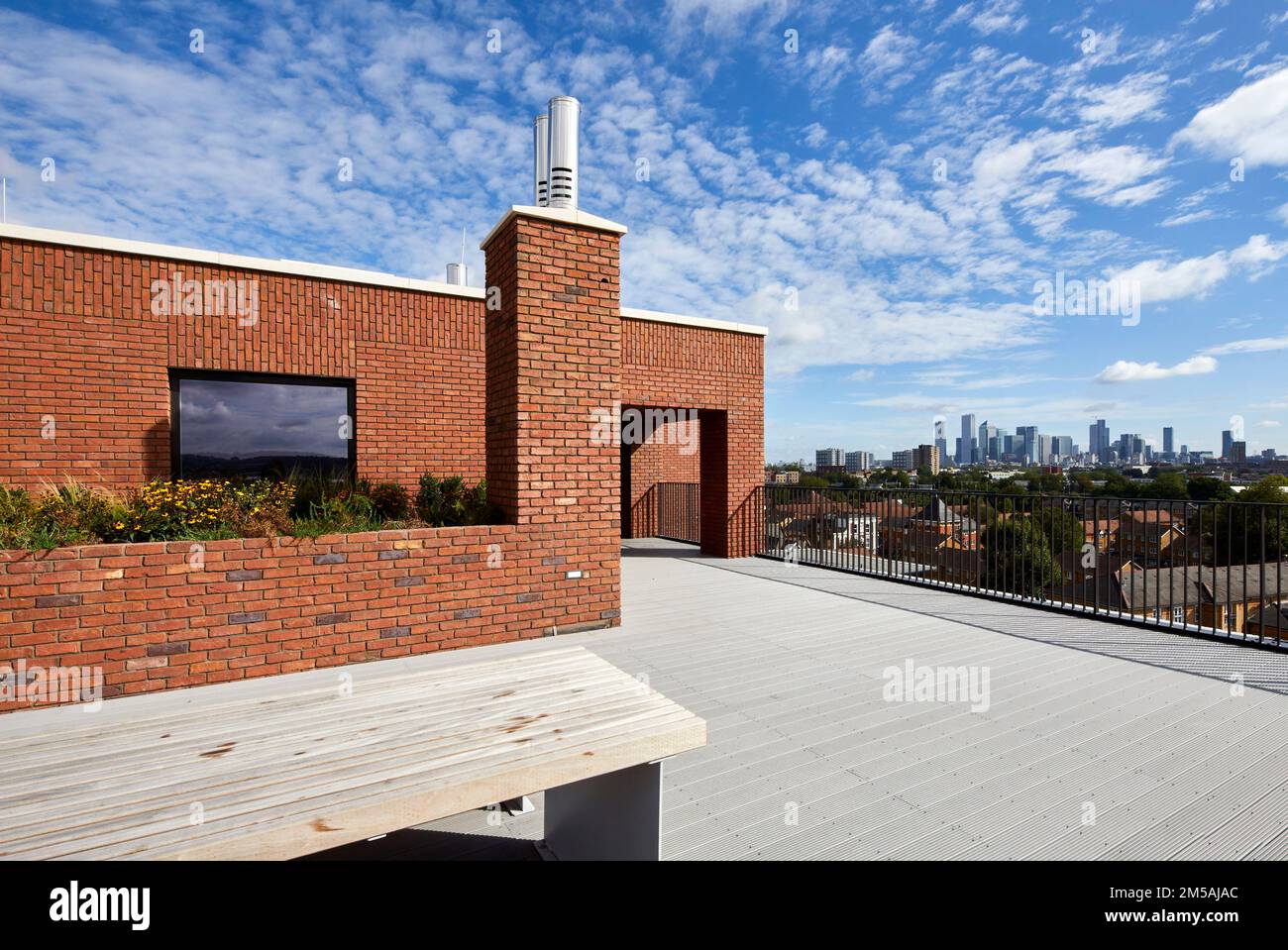 View of roof garden. Varcoe Road, London, United Kingdom. Architect ...