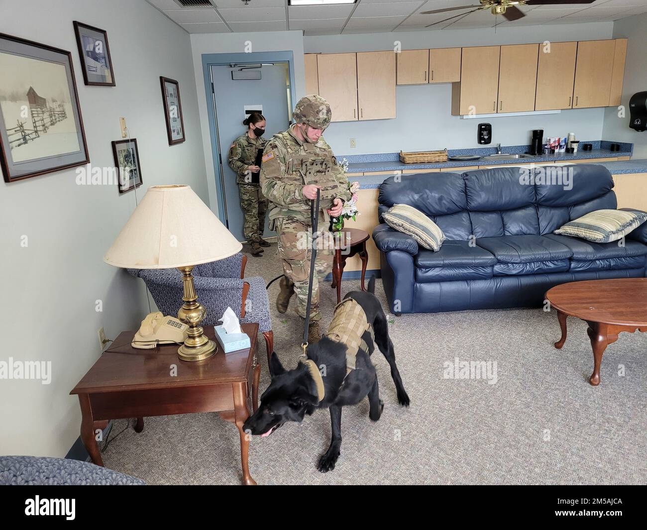 Pfc. Talon Bush and Military Working Dog Redy, with the 8th Military ...