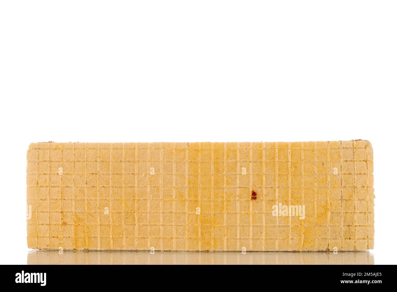 One sweet chocolate wafer, close-up, isolated on white background Stock ...