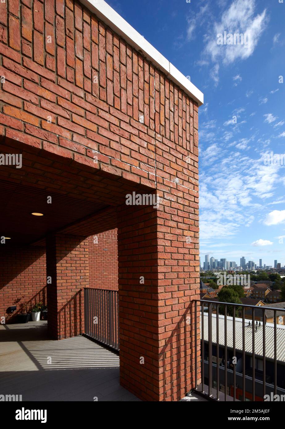 View of roof garden. Varcoe Road, London, United Kingdom. Architect ...