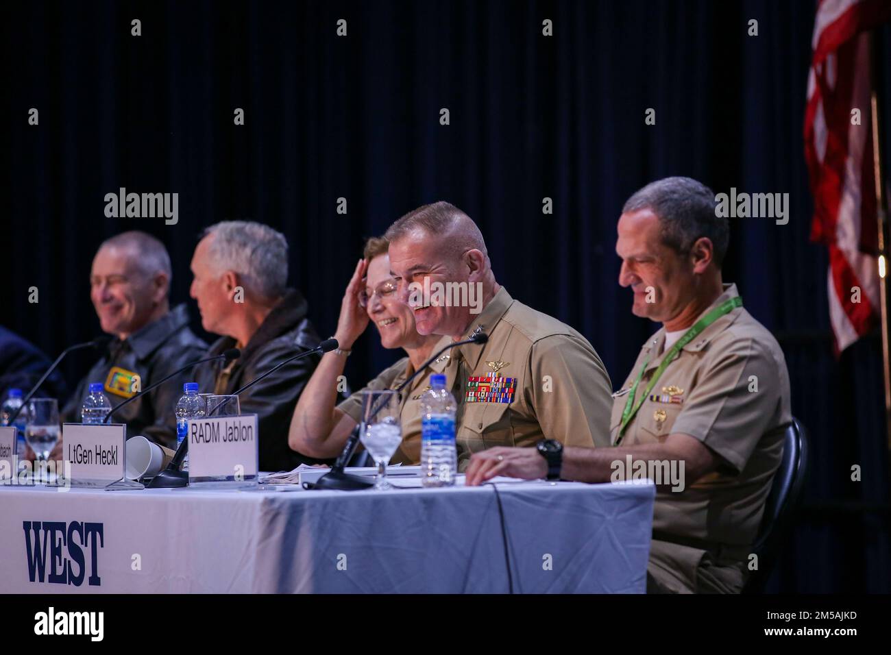 From left to right; U.S. Navy Vice Adm. Roy L. Kitchener, Commander ...