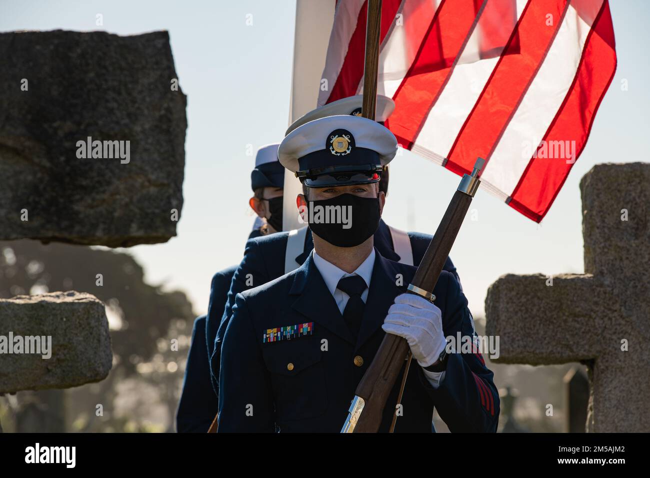 The Coast Guard Base Alameda, color guard team prepare for wreath ...
