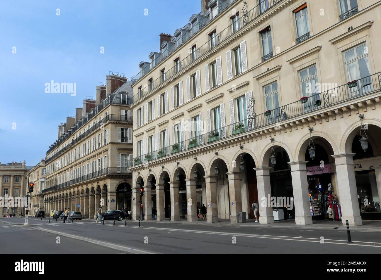 Paris, France. October 30. 2022. Haussmann style buildings perspective ...