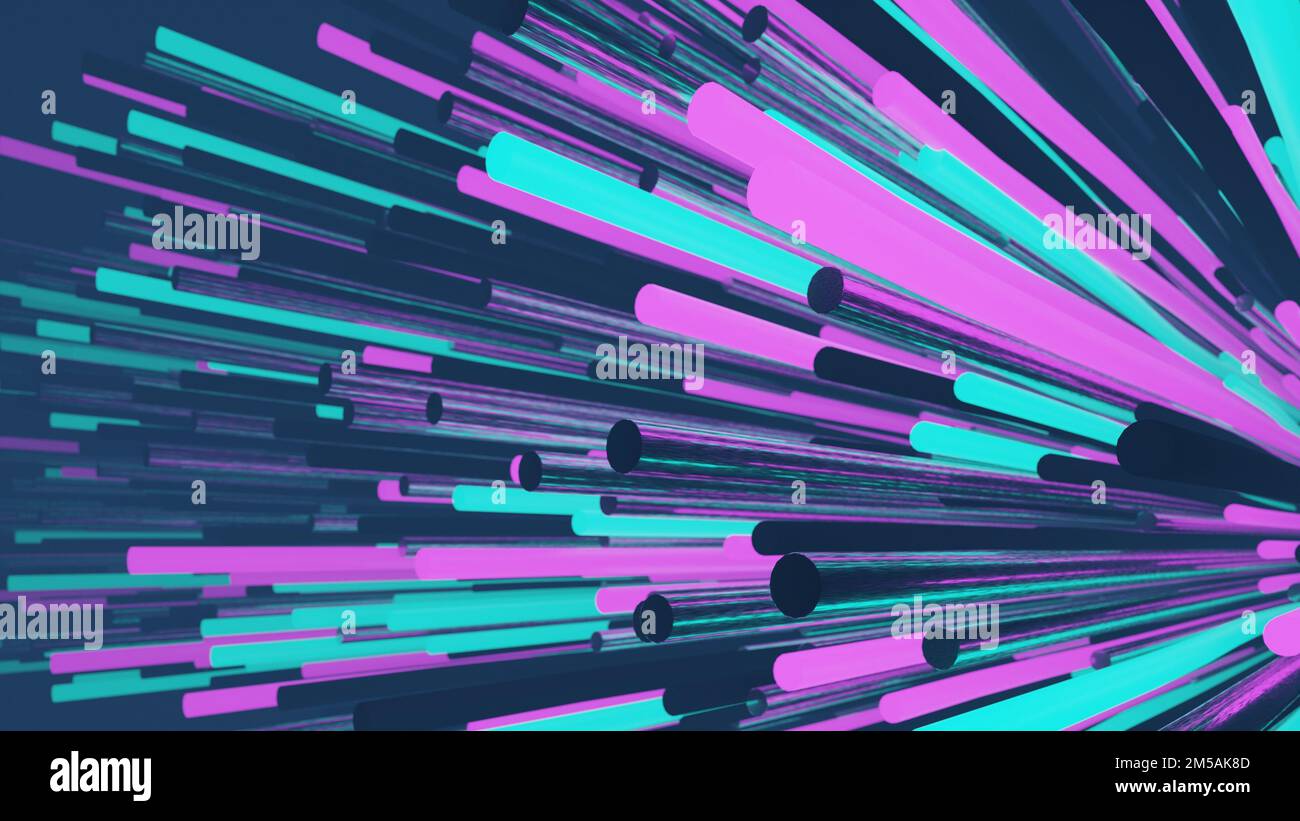 Neon and metal poles illustration Stock Photo - Alamy