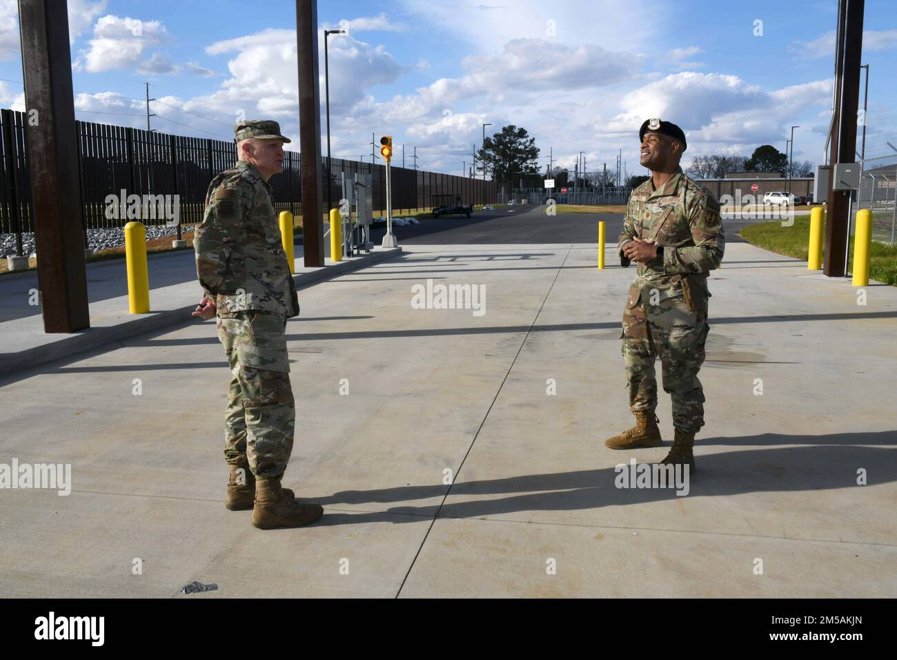 Maj. Kenneth Canty, 78th Security Forces commander, briefs Gen. Arnold ...