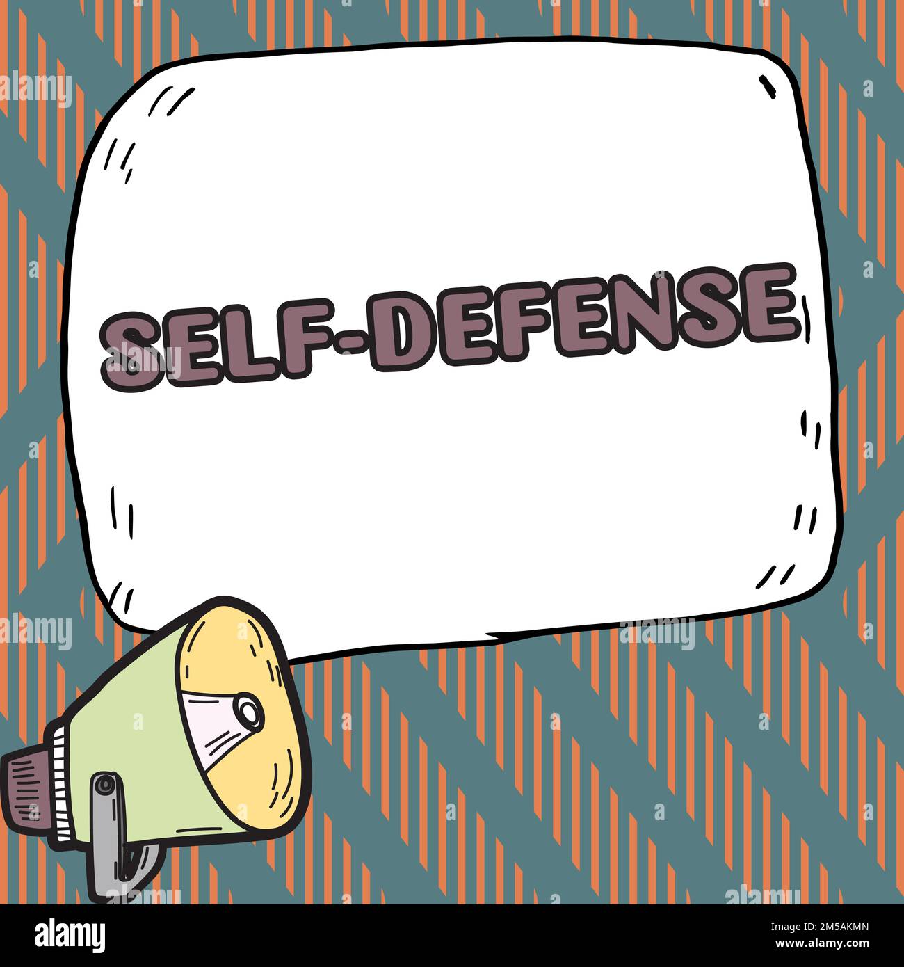 Text caption presenting Self Defense. Conceptual photo the act of ...