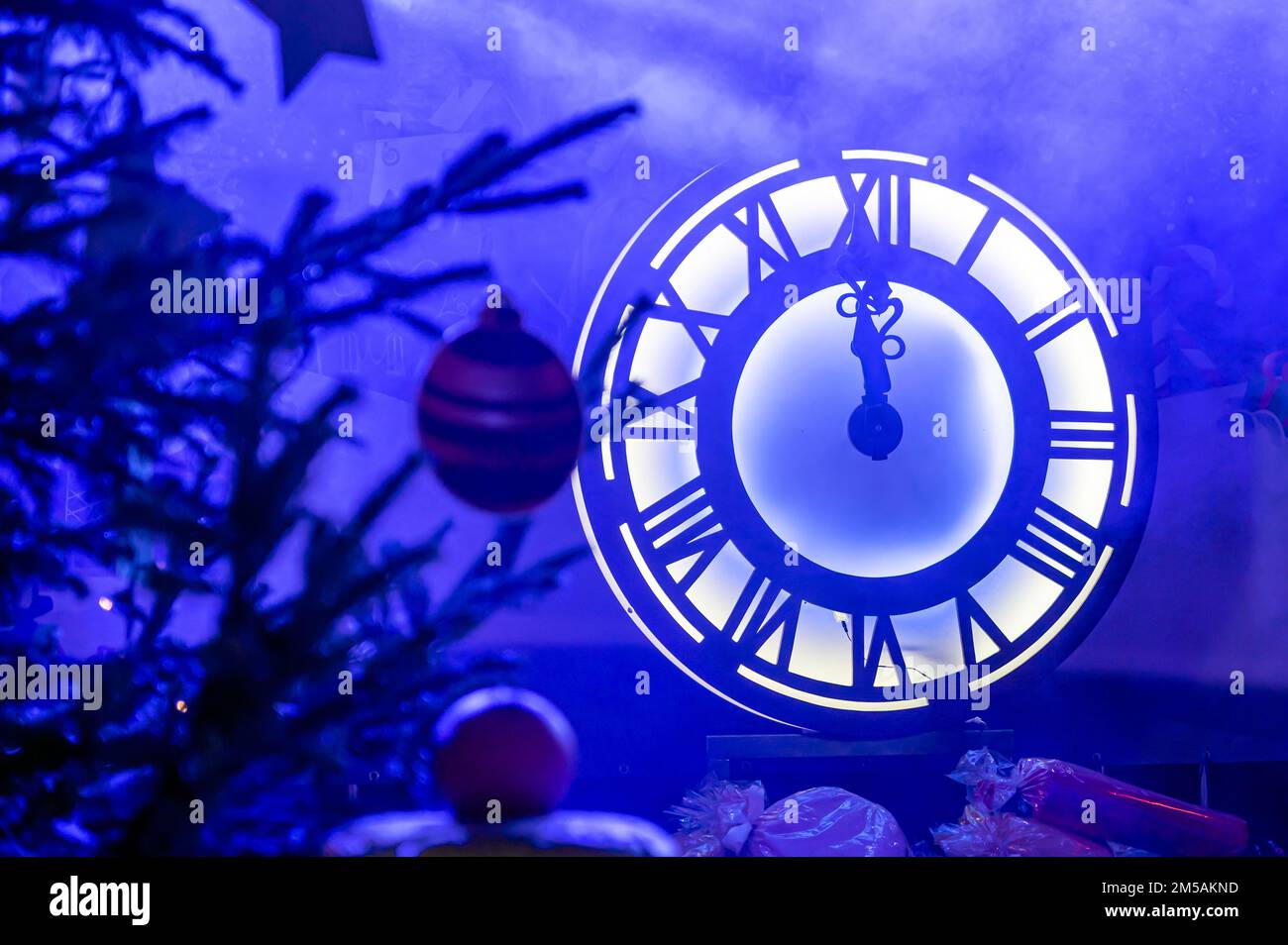 night neon light decorative lighting clock with roman numerals, new ...