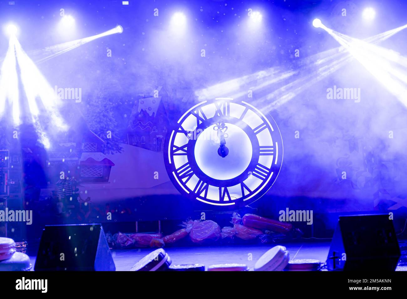 night neon light decorative lighting clock with roman numerals, new ...