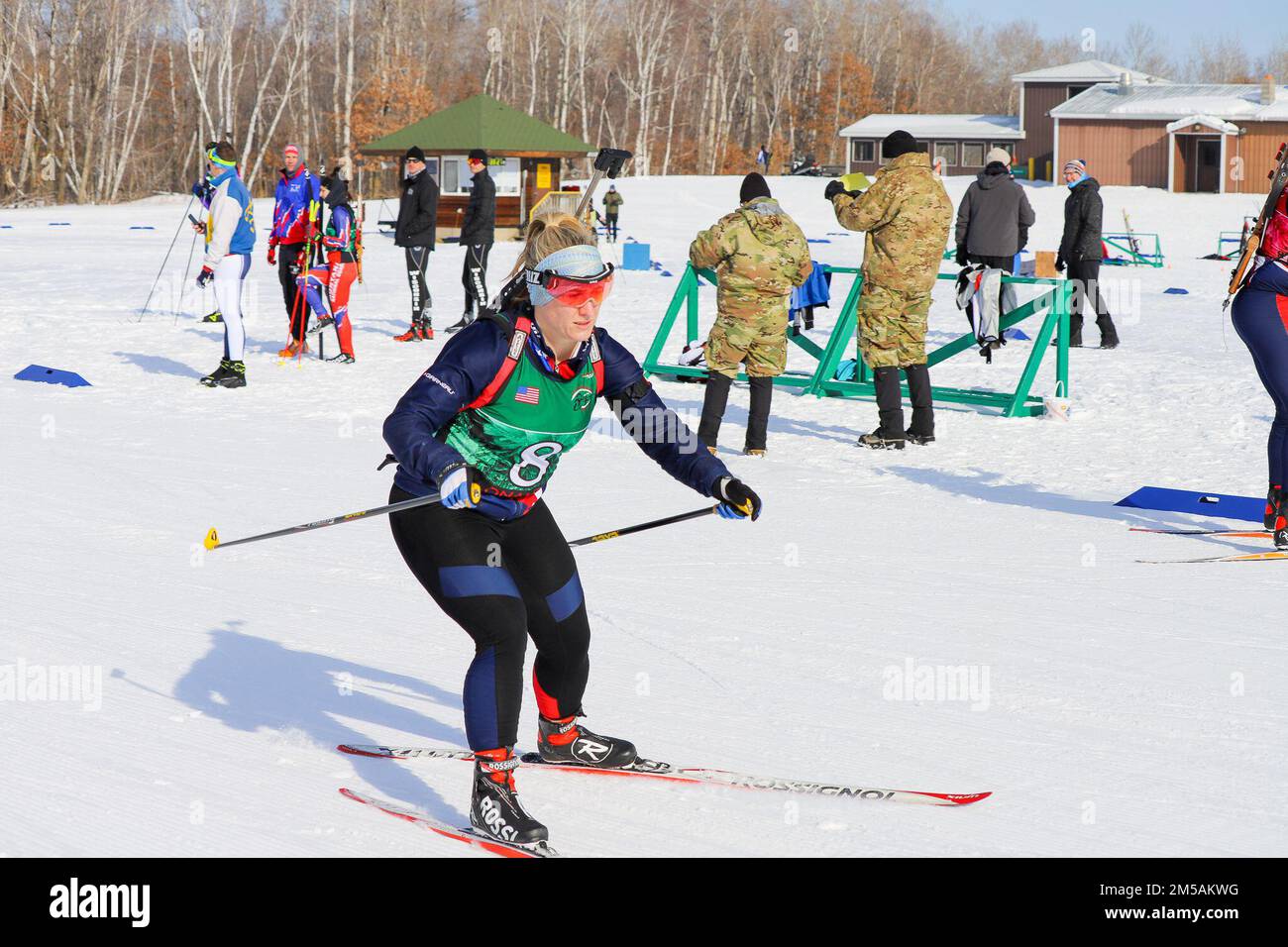 In the second leg of the 4x7.5 KM relay race, Stephanie Duarte takes ...