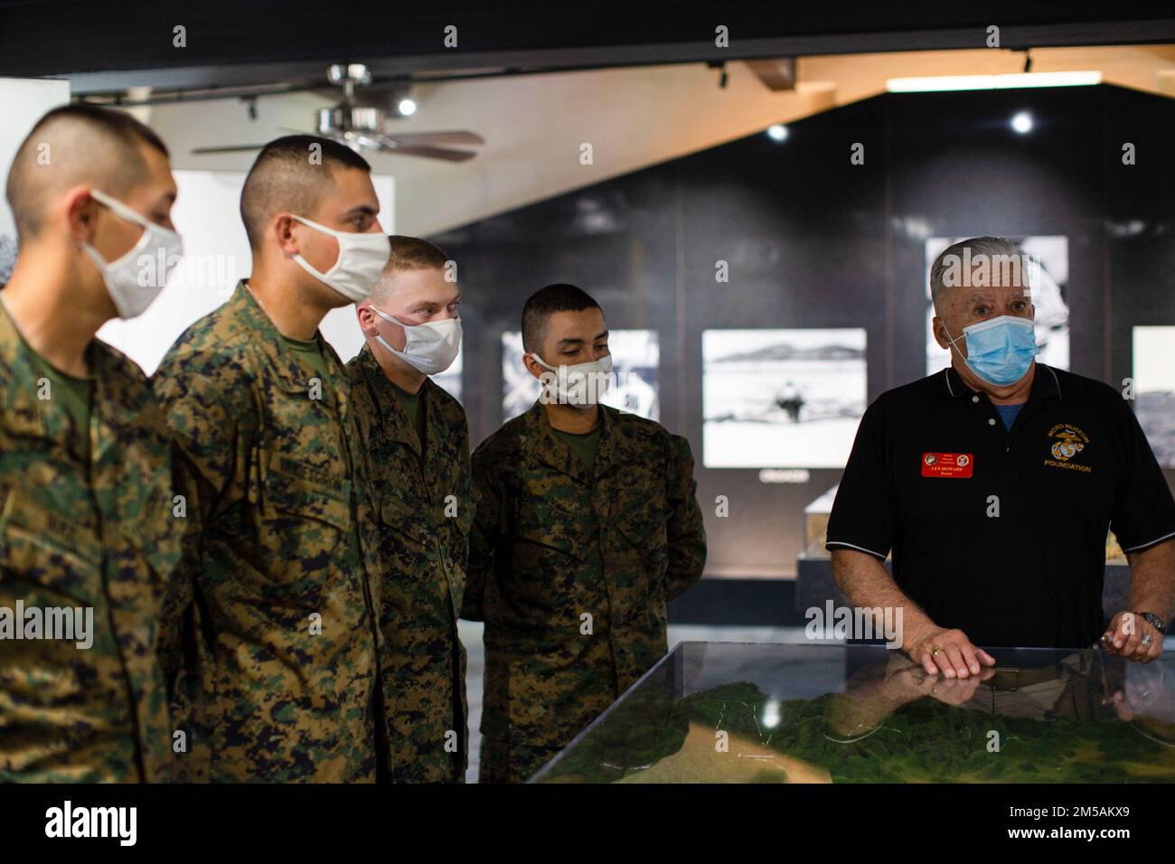 Retired Lt. Col. Len Howard, a docent at the command museum on Marine ...