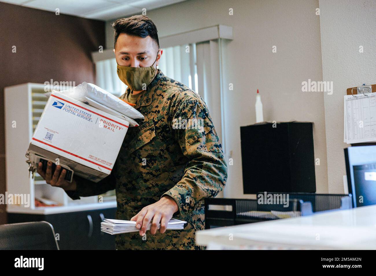 U.S. Marine Corps Pfc Josue R. Moran with Headquarters Company ...