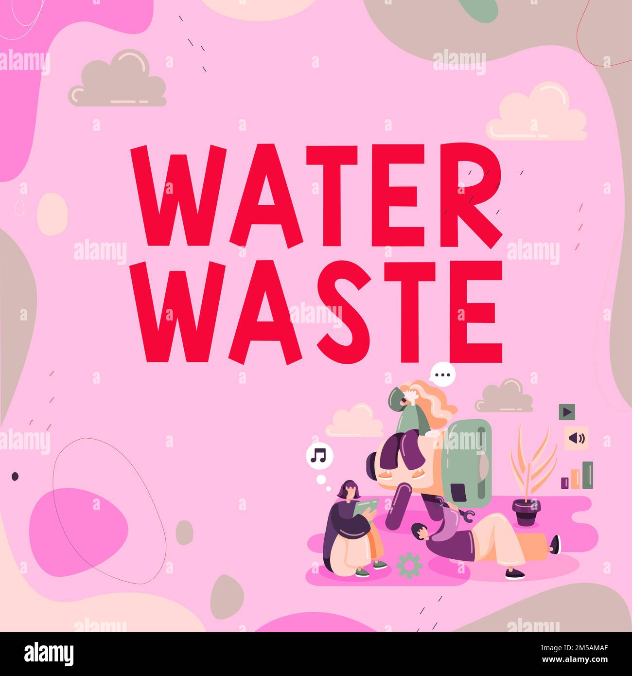 Writing displaying text Water Waste. Business approach liquid that has ...