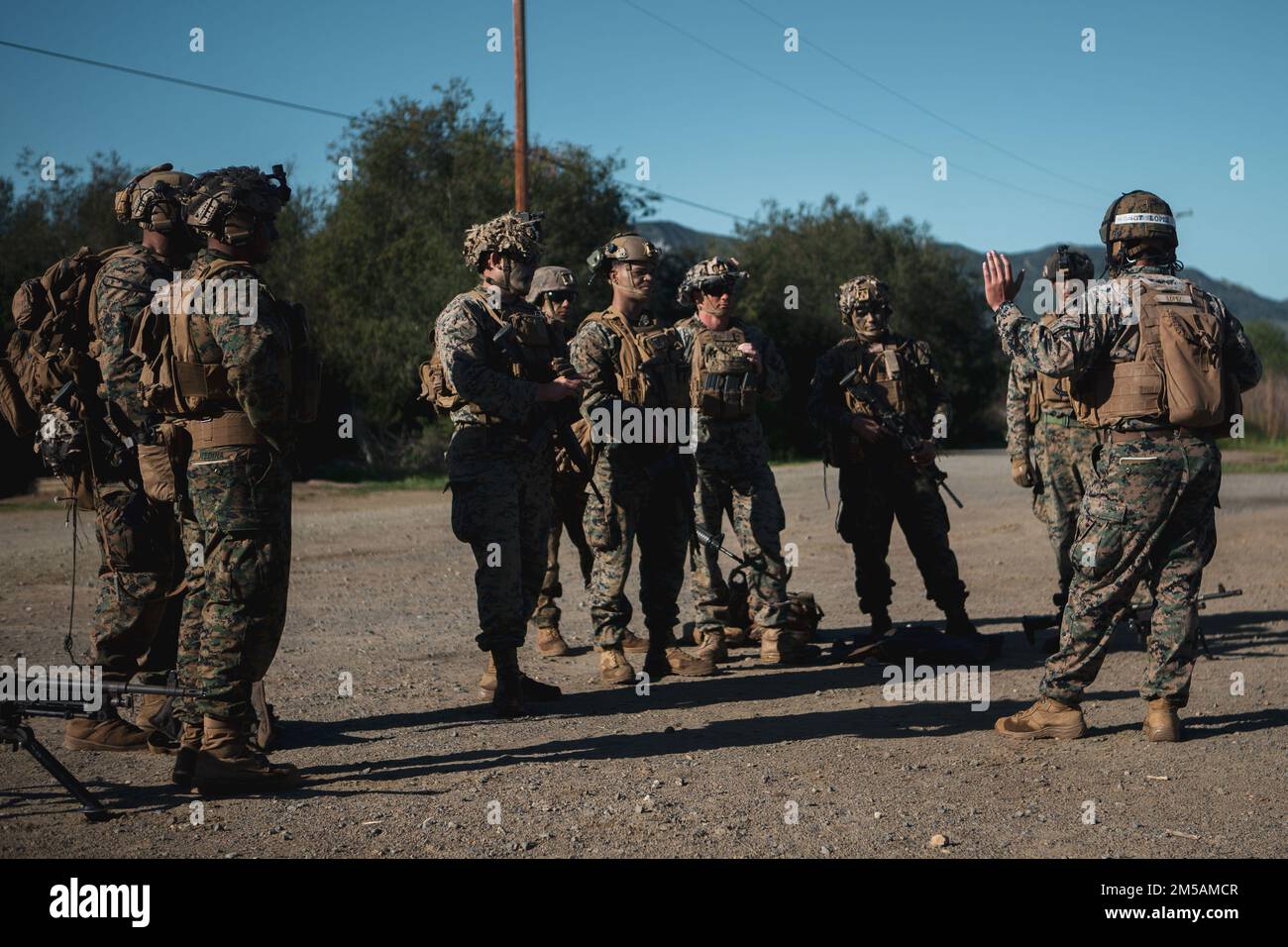 U.S. Marine Sgt. Brian Lopez, a combat instructor for the Advanced ...