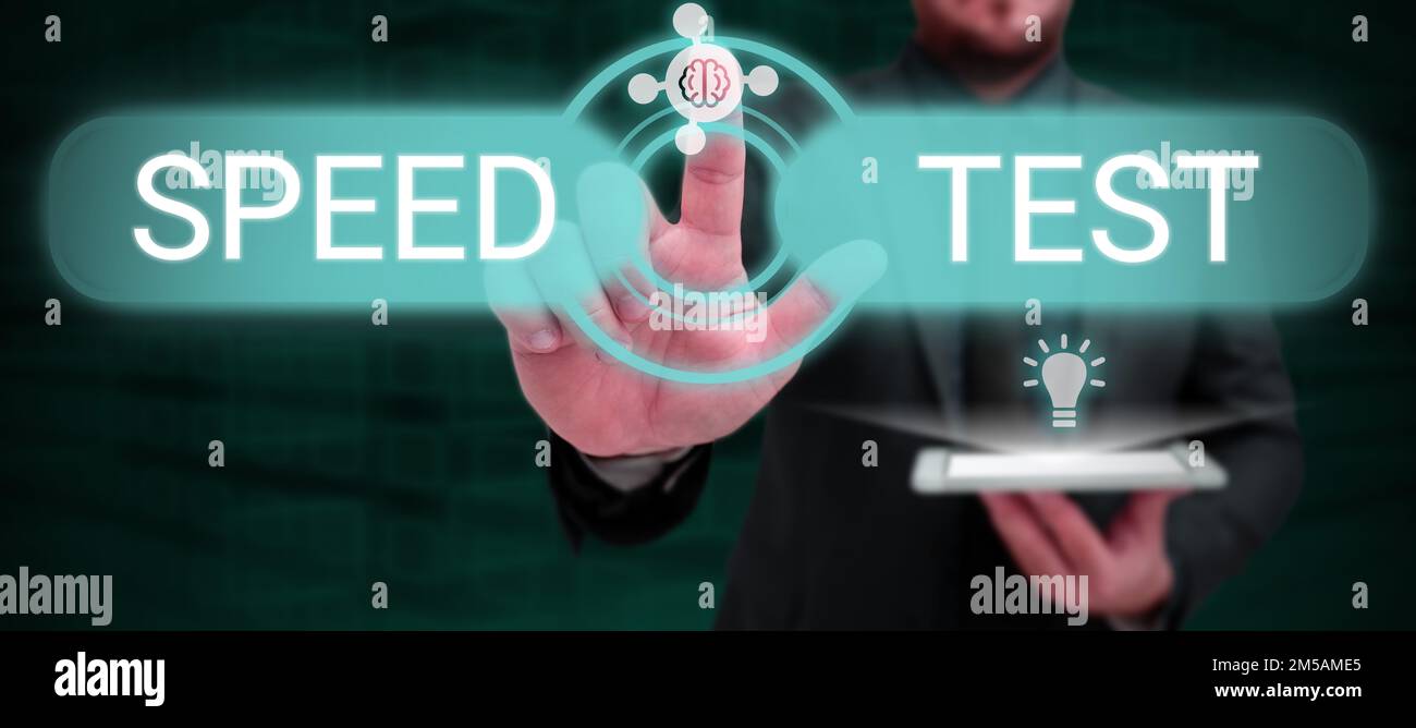 Text showing inspiration Speed Test, Business showcase psychological ...