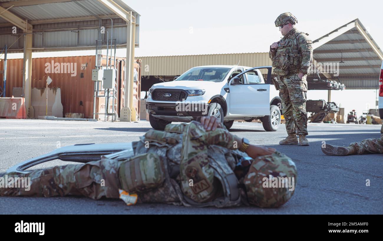 U.S. Air Force Master Sgt. Jason Cheney, 379th Expeditionary Security ...